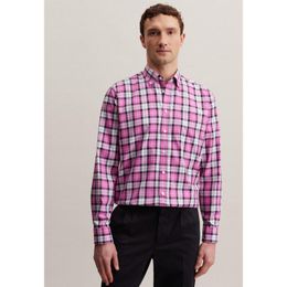 Seidensticker Businesshemd »Regular« Regular Langarm Button-Down-Kragen Karo pink XXL46 - normale Ärmellängen normale Ärmellängen XXL46 Passform:...