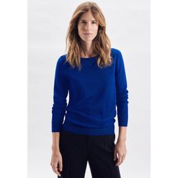 Seidensticker Strickpullover &raquo;Schwarze Rose&laquo; Rundhals Uni blau XS XS Passform: Regular