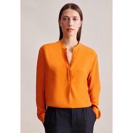 Seidensticker Klassische Bluse »Schwarze Rose« Tunika Uni Orange Passform: Regular