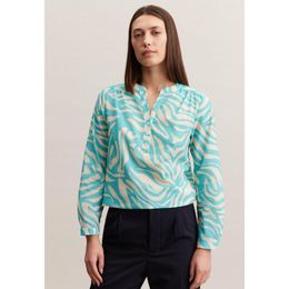 Seidensticker Klassische Bluse &raquo;Schwarze Rose&laquo; Tunika Druck t&uuml;rkis XXL44 XXL44 Passform: Regular Fit