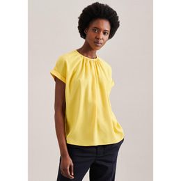 Seidensticker Shirtbluse &raquo;Schwarze Rose&laquo; Kurzarm Rundhals Uni gelb L40 L40 Passform: Regular