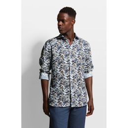 Bugatti Langarmhemd mit Blumen-Print dunkelblau 3XL - Normalgrößen Normalgrößen 3XL 100 % Leinen