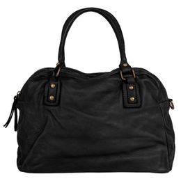 Samantha Look Shopper echt Leder, Made in Italy schwarz