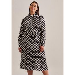 Seidensticker Sommerkleid Langarm Kragen Druck schwarz 4XL (48) - Normalgr&ouml;&szlig;en Normalgr&ouml;&szlig;en 4XL (48) Passform: Regular