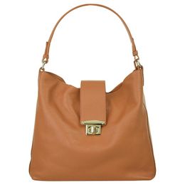 Samantha Look Shopper echt Leder, Made in Italy cognac