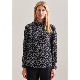 Seidensticker Klassische Bluse »Schwarze Rose« Langarm Kragen Druck schwarz XXL44 XXL44 Passform: Regular Fit