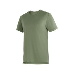 Maier Sports T-Shirt »Horda S/S M« Herren Kurzarmshirt für Wandern und Freizeit heugrün 50 50 Vielseitiges Rundhalsshirt aus hochwertiger S.Café Ware