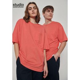 STUDIO SEIDENSTICKER T-Shirt »Studio« Kurzarm Rundhals Uni pink S S Passform: Oversized