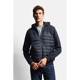 Bugatti Sweatjacke mit abnehmbarer Kapuze marine XXL XXL Baumwoll-Mix