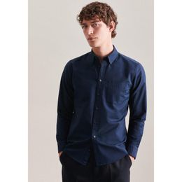 Seidensticker Businesshemd »Schwarze Rose« Regular Langarm Button-Down-Kragen Uni dunkelblau M39-40 - normale Ärmellängen normale Ärmellängen...