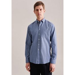 Seidensticker Businesshemd &raquo;Schwarze Rose&laquo; Regular Langarm Button-Down-Kragen Druck hellblau XL (43-44) - normale &Auml;rmell&auml;ngen normale &Auml;rmell&auml;ngen...