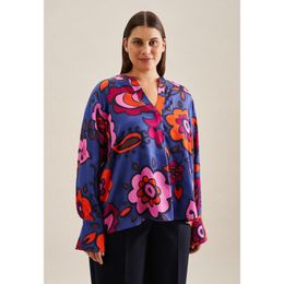 Seidensticker Klassische Bluse »Schwarze Rose« Tunika Druck blau 5XL50 5XL50 Passform: Regular
