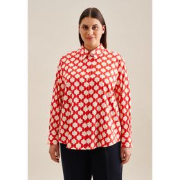 Seidensticker Hemdbluse &raquo;Schwarze Rose&laquo; Langarm Kragen Geometrische Muster rot 7XL (54) 7XL (54) Passform: Regular