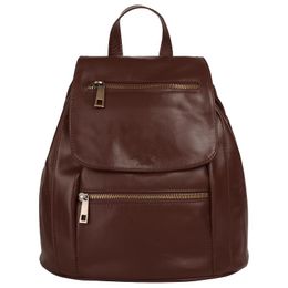 Samantha Look Cityrucksack echt Leder, Made in Italy braun B/H/T: 24 cm x 27 cm x 11 cm B/H/T: 24 cm x 27 cm x 11 cm Länge 27 cm x Breite 24 cm x...