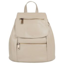 Samantha Look Cityrucksack echt Leder, Made in Italy creme B/H/T: 24 cm x 27 cm x 11 cm B/H/T: 24 cm x 27 cm x 11 cm Länge 27 cm x Breite 24 cm x...