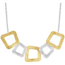 JULIE JULSEN Collierkettchen &raquo;925/- Sterling Silber rhodiniert/vergoldet 43 cm&laquo; mehrfarbig 43 cm Stylisches Collier aus 925/- Sterling Silber