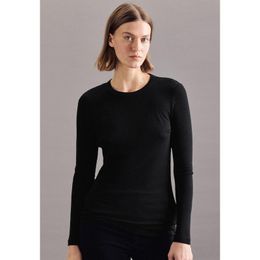 Seidensticker Strickpullover &raquo;Schwarze Rose&laquo; Langarm Rundhals Uni black XL XL Passform: Slim Fit