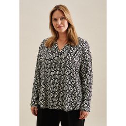 Seidensticker Shirtbluse »Schwarze Rose« Langarm V-Neck Druck schwarz 5XL (50) 5XL (50) Passform: Regular