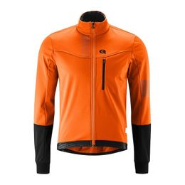 Gonso Fahrradjacke »Valaff« Herren Softshell-Jacke, Windjacke atmungsaktiv und wasserabweisend neonorange XL XL Enganliegende Passform