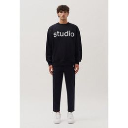 STUDIO SEIDENSTICKER Sweatshirt »Studio« Langarm Rundhals Druck navy L L Passform: Oversized