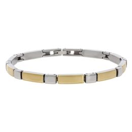 TITANIA Gliederarmband &raquo;Titanarmband&laquo; bicolor silbergoldfarben Bicolores Titan Armband mit verdecktem Verschluss