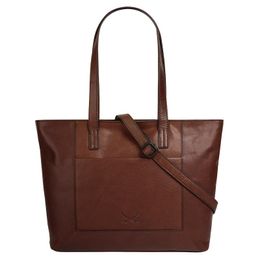 Sansibar Shopper echt Leder cognac