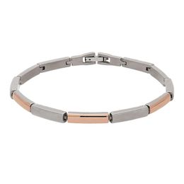 TITANIA Gliederarmband »Armbänder« bicolor roségoldfarben Bicolores Titan Armband mit verdecktem Verschluss