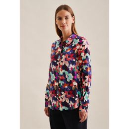 Seidensticker Hemdbluse &raquo;Schwarze Rose&laquo; Langarm Kragen Druck dunkelblau XXL44 XXL44 Passform: Regular