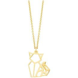 JULIE JULSEN Kette mit Anhänger »925/- Sterling Silber vergoldet Katze« gold 40 cm Bezaubernder Anhänger mit Kette