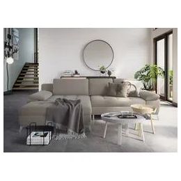 Sit & More Ecksofa SIT&MORE "Latigo L-Form" Sofas Gr. B/T: 290 cm x 163 cm, Struktur, mega-Recamiere links, mit Bettfunktion-mit Bettkasten, beige mit Mega-Recamiere, wahlweise Bettfunktion und Bettkasten