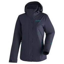 Outdoorjacke Maier Sports "Metor Therm Rec W" Gr. 80, blau (türkis) Damen Jacken Wanderjacke, atmungsaktiv und wasserdicht, wattierte Regenjacke mit Kapuze