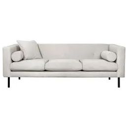 Guido Maria Kretschmer Home & Living 3-Sitzer GUIDO MARIA KRETSCHMER HOME & LIVING "Lillibeth" Sofas Gr. B/H/T: 218cm x 83cm x 74cm, Samtoptik, beige (creme) Zierkissen als Wendekissen, Bezug Samtoptik oder Cord