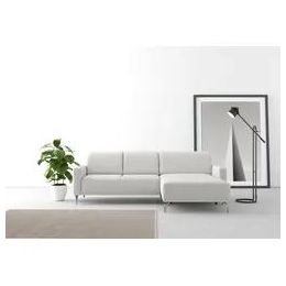 Sit & More Ecksofa SIT & MORE "Bailando L-Form" Sofas Gr. B/H/T: 251cm x 84cm x 163cm, Soft clean, Recamiere rechts, ohne Kopfteilverstellung-ohne Vorziehsitz, grau (hellgrau) wahlweise mit Kopfteilverstellung und Vorziehsitz, motorisch