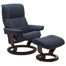 Relaxsessel stressless "Mayfair" Sessel Gr. Leder PALOMA, Classic Base Braun, Relaxfunktion-Drehfunktion-PlusTMSystem-Gleitsystem, B/H/T: 79 cm x 101 cm x 73 cm, blau (oxford blue paloma) mit Classic Base, Gestell Braun