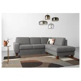 Ecksofa Home Affaire "Vision L-Form" Sofas Gr. B/H/T: 240cm x 90cm x 215cm, Easy care, Ottomane rechts, ohne Bettfunktion-ohne Stauraum, grau wahlweise mit Bettfunktion und Stauraum, auch in Easy Care-Bezug