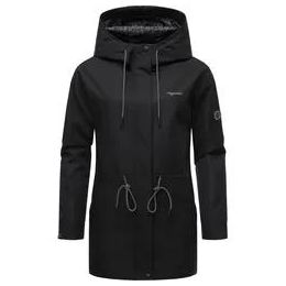 Outdoorjacke Ragwear "Urbanna Remake" Gr. XS (34), schwarz Damen Jacken stylische Übergangsjacke aus recycelten Materialien