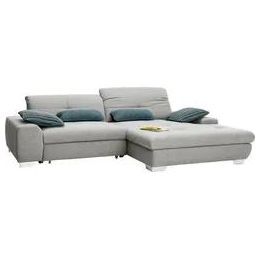 Ecksofa "SO 1200 inkl. Sitztiefen- & Rückenverstellung für hohen Sitzkomfort", grau (hellgrau gba 9), B:276cm H:89cm T:198cm, 100% Polyester, SET ONE BY Musterring, Sofas, wahlweise mit Bettfunktion und Stauraum, L-Form, auch in Cord Bezug, Topseller