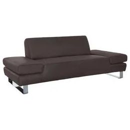 2-Sitzer W.Schillig "taboo" Sofas Gr. B/H/T: 202 cm x 76 cm x 91 cm, Longlife Xtra-Leder Z59, mit Armlehnenverstellung, braun (braun z59) mit Normaltiefe, inklusive Armlehnenverstellung