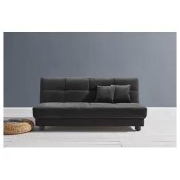 ell+ell Schlafsofa ELL + "Tilda" Sofas Gr. B/H/T: 185cm x 90cm x 100cm, Flachgewebe, Kaltschaum, ohne Relaxfunktion, schwarz Breite 185 cm, inkl. 2 Zierkissen