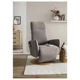 Sit & More TV-Sessel SIT&MORE "Kobra" Sessel Gr. Webstoff, manuell, Drehfunktion, B/H/T: 71 cm x 110 cm x 82 cm, braun (latte) wahlweise mit 2 Motoren, Motoren und Akku oder