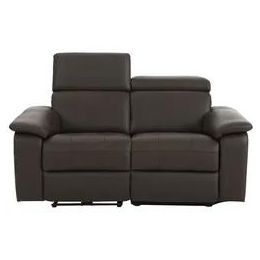 2-Sitzer Home Affaire "Binado" Sofas Gr. B/T: 158cm x 99cm, Echtleder-Kunstleder, mit motorischer Relaxfunktion-mit USB-Anschluss, braun mit manueller oder elektrischer Relaxfunktion USB-Anschluss