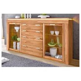 Highboard VOGL MÖBELFABRIK Sideboards beige (kernbuche teilmassiv) Breite 222 cm