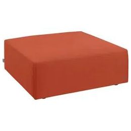 Hocker Tom Tailor HOME "ELEMENTS" Gr. B/H/T: 94cm x 36cm x 94cm, Samtstoff TSV, orange (saffron tsv 17) Polsterhocker Sofa-Element als Einzelhocker oder Sofaelement einsetzbar