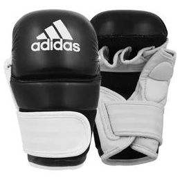 MMA-Handschuhe Adidas PERFORMANCE "Training Grappling Cloves" Gr. S, schwarz (schwarz, weiß), Boxhandschuhe, S, Rindsleder