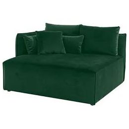 Ottomane Andas "Nöre", grün (dunkelgrün), B:138cm H:86cm T:128cm, 100% Polyester, Sofas, kurzes Lounge-Modul - zum Zusammenstellen, Breite 138 cm, Tiefe 128 cm