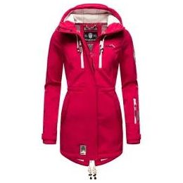 Funktionsmantel Marikoo "Zimtzicke" Gr. S (36), pink (fuchsia) Damen Mäntel sportlicher Softshell Parka mit Kapuze