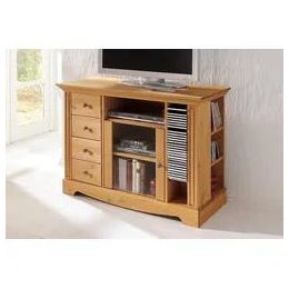 TV-Board Home Affaire Sideboards Gr. B/H/T: 108cm x 75cm x 45cm, beige (geölt) Breite 108 cm, Belastbarkeit bis 50 kg