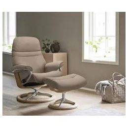 Relaxsessel stressless "Sunrise", beige (beige q2 faron), B:92cm H:105cm T:80cm, Leder BATICK: BATICK ist ein leicht korrigiertes, durchgefärbtes und genarbtes Möbelleder, bei dem die meisten Unebenheiten und Spuren in der Regel entfernt wurden., Leder PALOMA: PALOMA ist ein durchgefärbtes Semianilin-Möbelleder mit natürlicher Narbung., ROHLEDER Stoff Q2 FARON: Ein fester zuverlässiger Bouclu00e9 