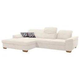 Ecksofa Alina "Nadira" Sofas Gr. B/H/T: 271cm x 91cm x 199cm, Struktur fein XBO, Recamiere links, ohne Bettfunktion, Stauraum, weiß (weiß xbo 1) wahlweise mit Bettfunktion und Stauraum