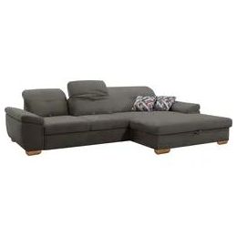 Ecksofa Alina "Nadira" Sofas Gr. B/H/T: 271cm x 91cm x 199cm, Chenille GCP, Recamiere rechts, ohne Bettfunktion, Stauraum, braun (braungrau gcp 84) wahlweise mit Bettfunktion und Stauraum